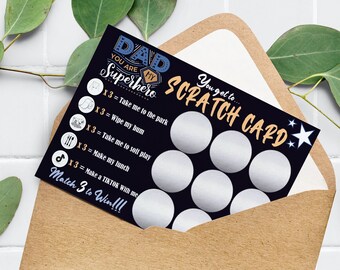Dad Scratch Card - Etsy