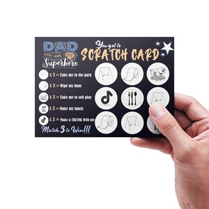 Fathers Day Gift Superhero Dad Scratch Card Joke Gift Funny Gift Dad ...