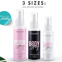 DIY Body Spray Label Templatem Bottle Label Design, Editable Canva ...