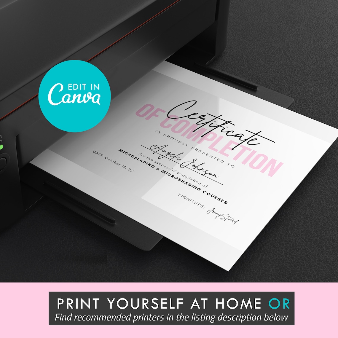 Small Business Hang Tag, Boutique Pink Clothing Tag Template, Hair ...