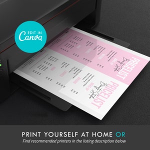 DIY Digital Price List Set, Canva Editable Template, DIY Price List ...