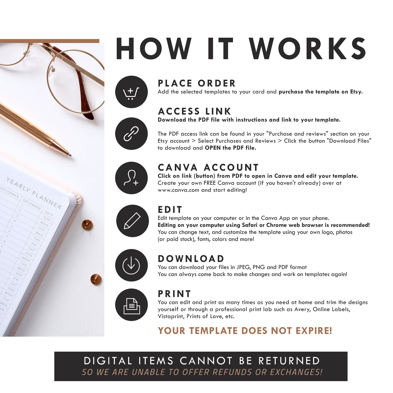 Canva Brochure Template, Editable Beauty Salon Leaflet, DIY Price List ...
