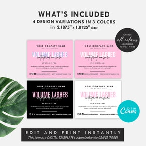 Editable Mascara Label Template, Minimalist Lip Gloss Tube Label, 10ml ...