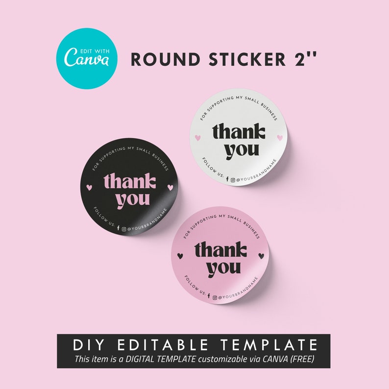 Editable Canva Label Template DIY Sticker Label Design Etsy
