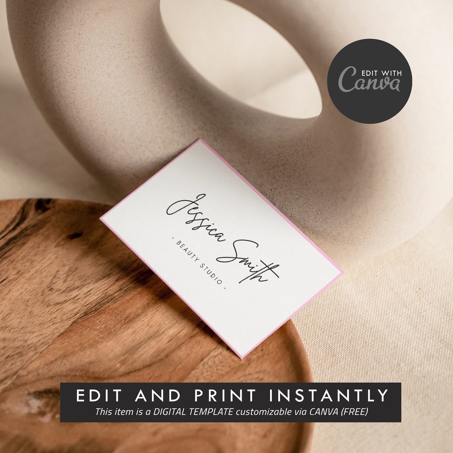 Printable Business Card Template, DIY Business Card Template, QR Code ...