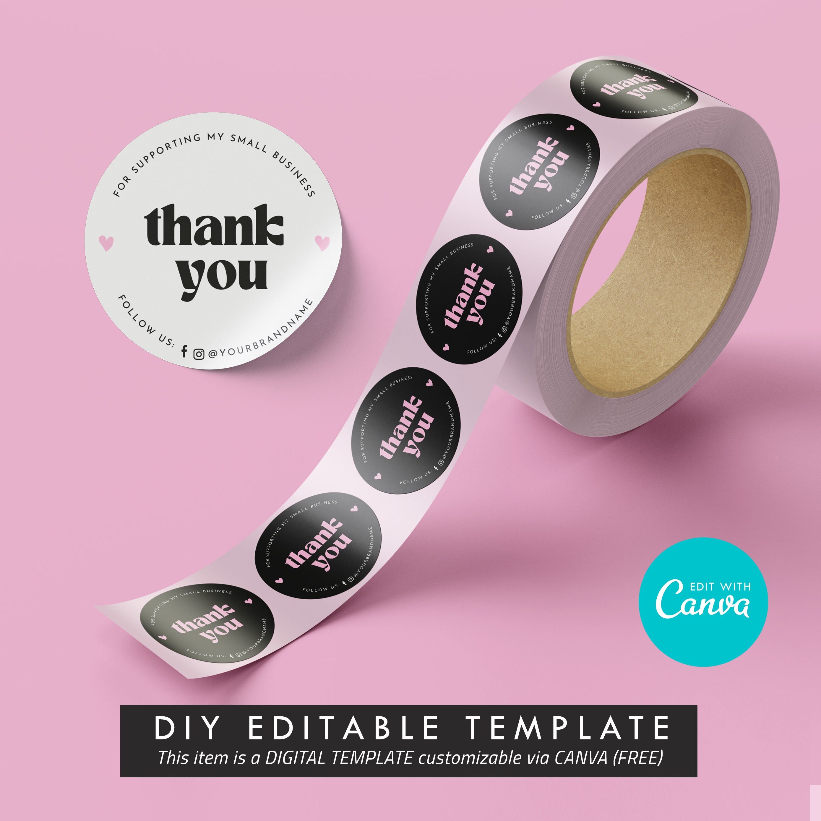 Editable Canva Label Template DIY Sticker Label Design - Etsy