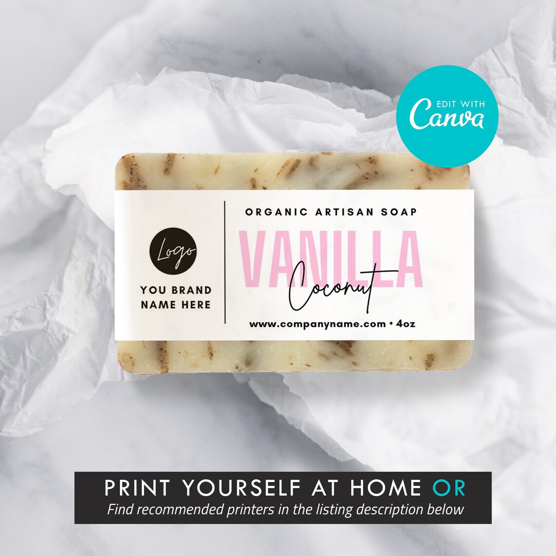 DIY Editable Soap Label Template Custom Wrap Soap Band Label - Etsy