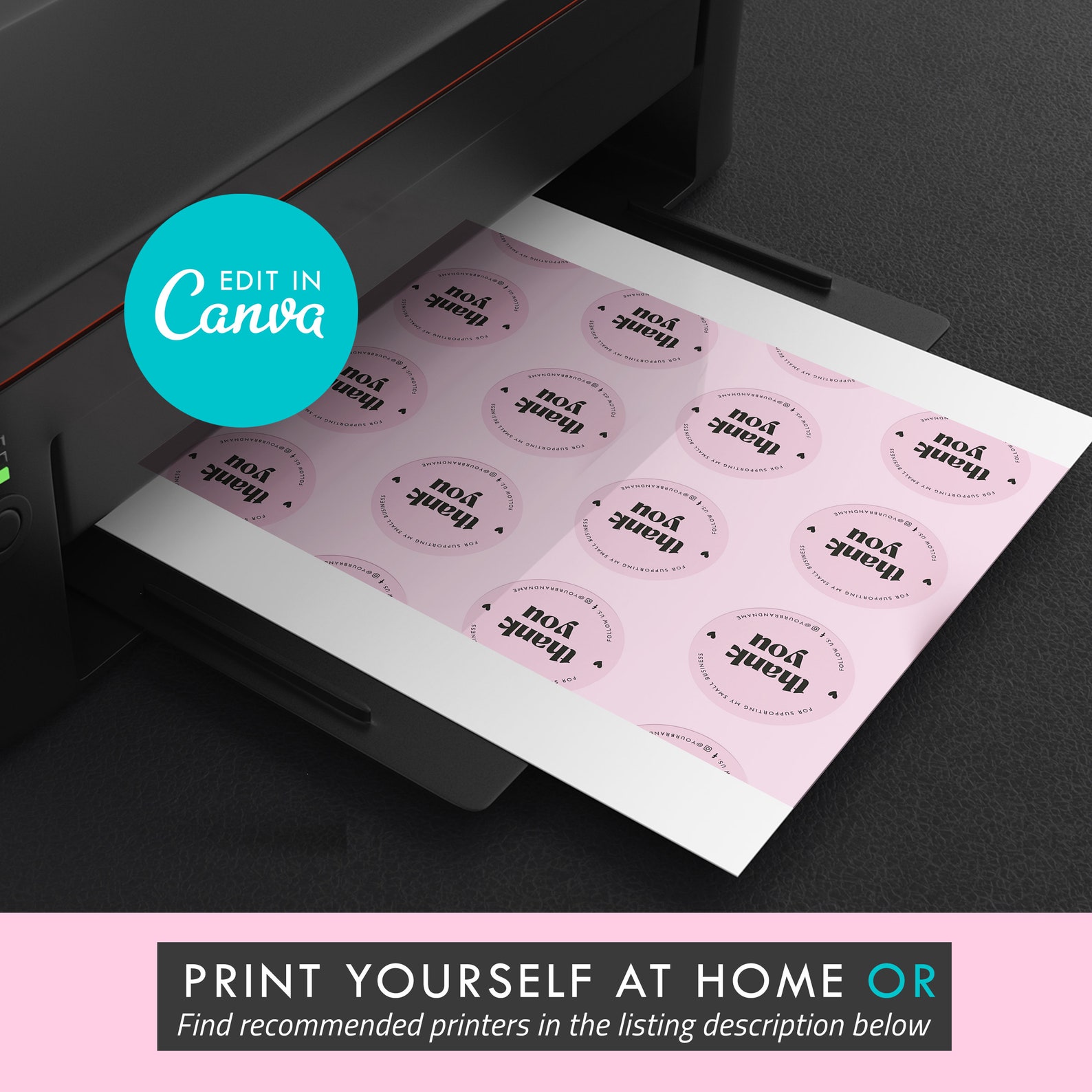 Editable Canva Label Template DIY Sticker Label Design - Etsy