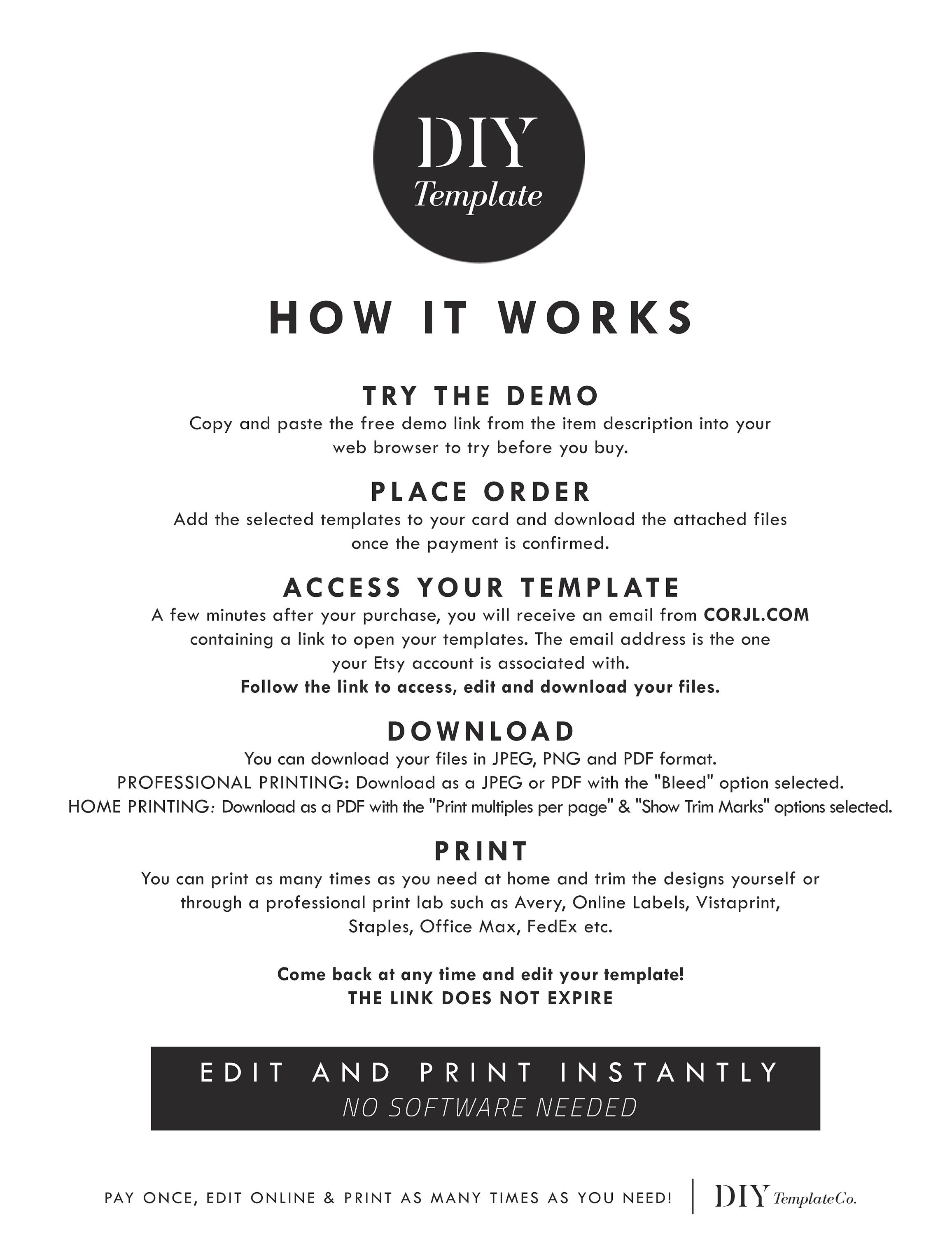 Editable Label Template DIY Warning Labels 2x2'' - Etsy