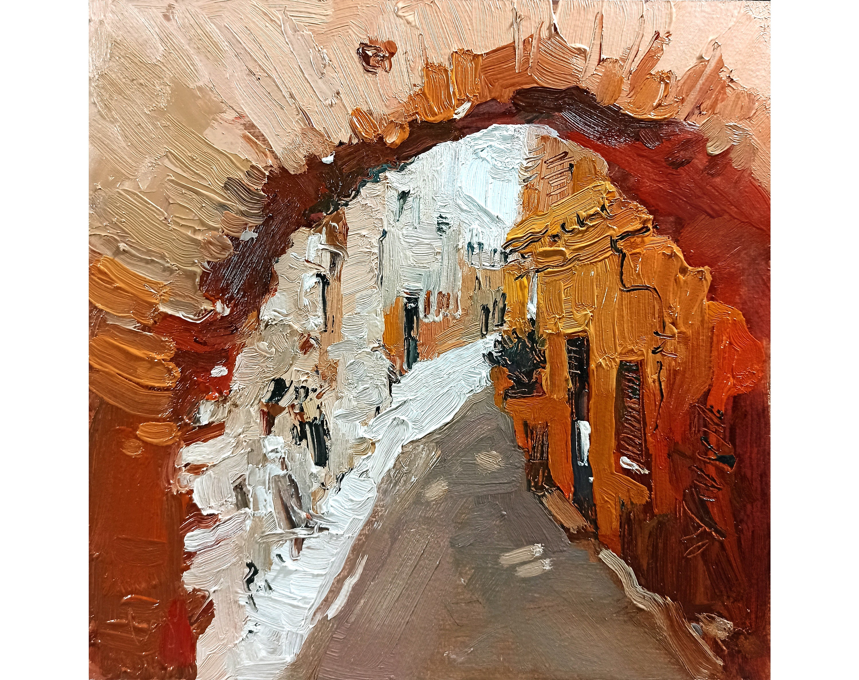 Morocco painting original art Marrakech oil painting Moroccan | Etsy