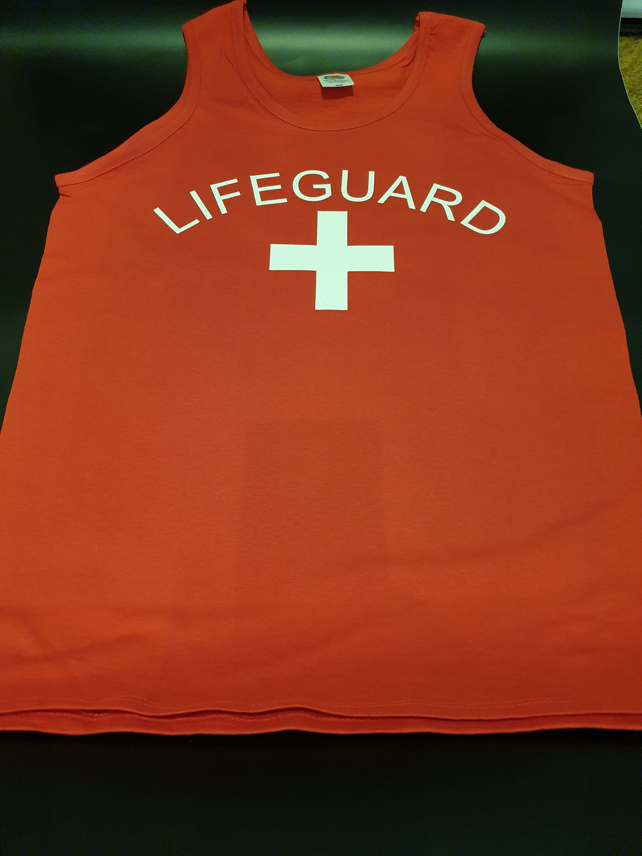 Lifeguard T Shirt Vest Personalised Shirt Ideal for Fancy Dress and ...