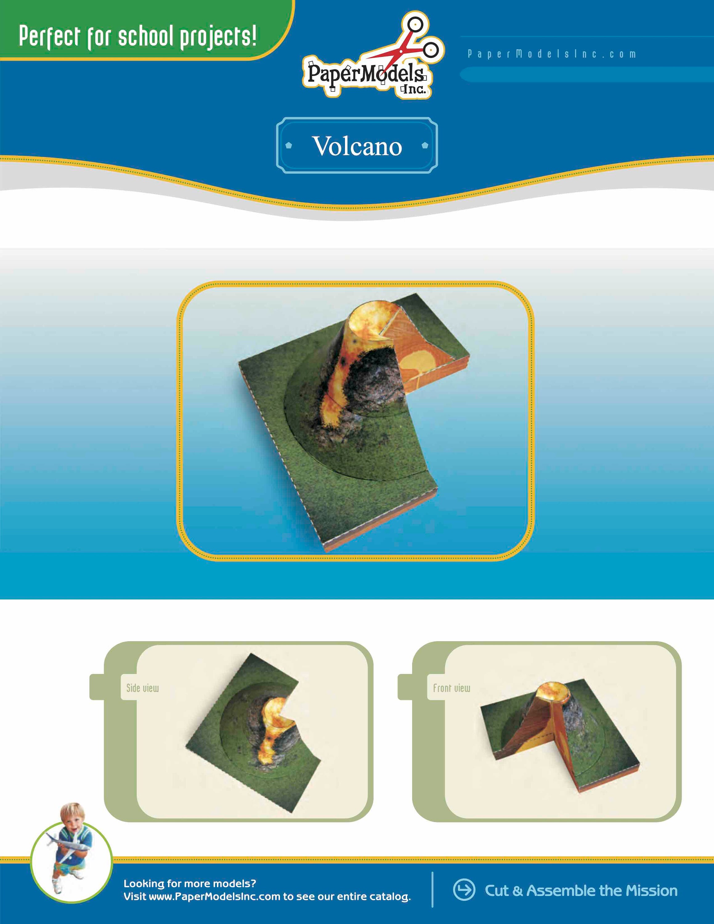 Volcano Cut Away Science Project 7x 10 Instant Download - Etsy