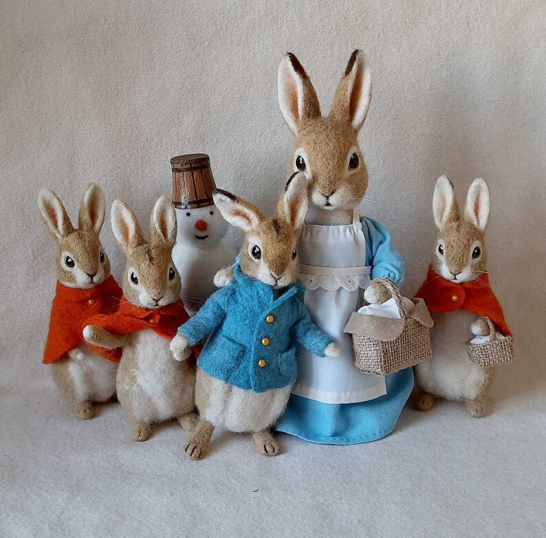 Family of Rabbits. Peter Rabbits Family .mom a Rabbit - Etsy
