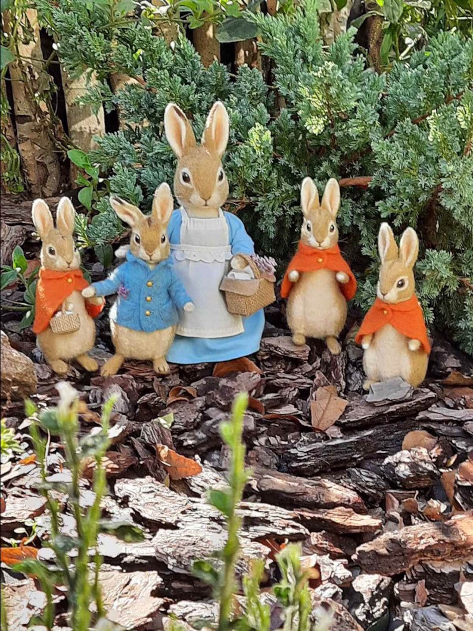 Family of rabbits. Peter rabbits family .Mom a rabbit | Etsy