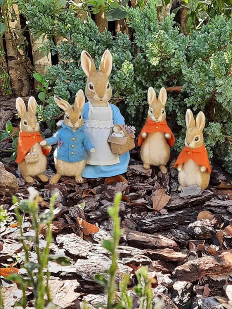 Family of Rabbits. Peter Rabbits Family .mom a Rabbit - Etsy