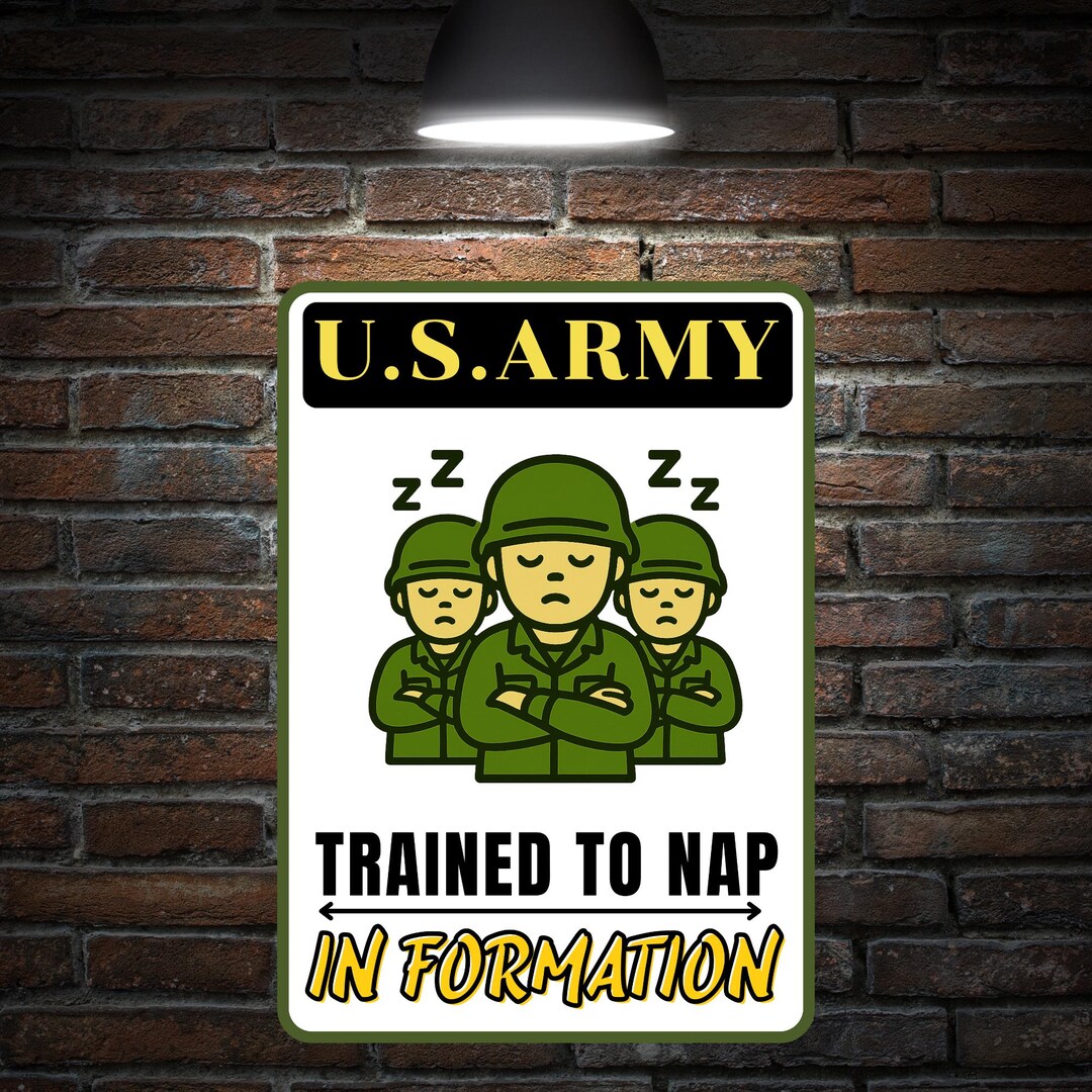 U.S. Army Sticker - "trained to Nap in Information" - Etsy