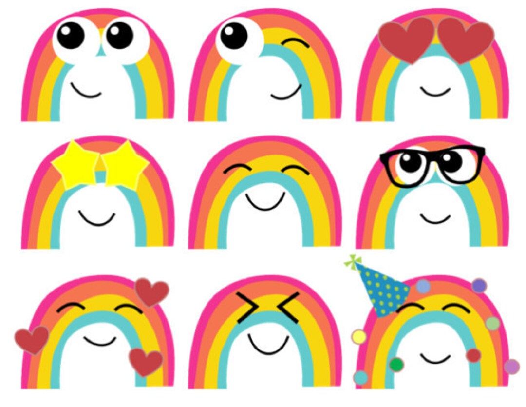 Online Rewards | ESL Teacher | Rainbow Emoji | Printable Reward - Etsy