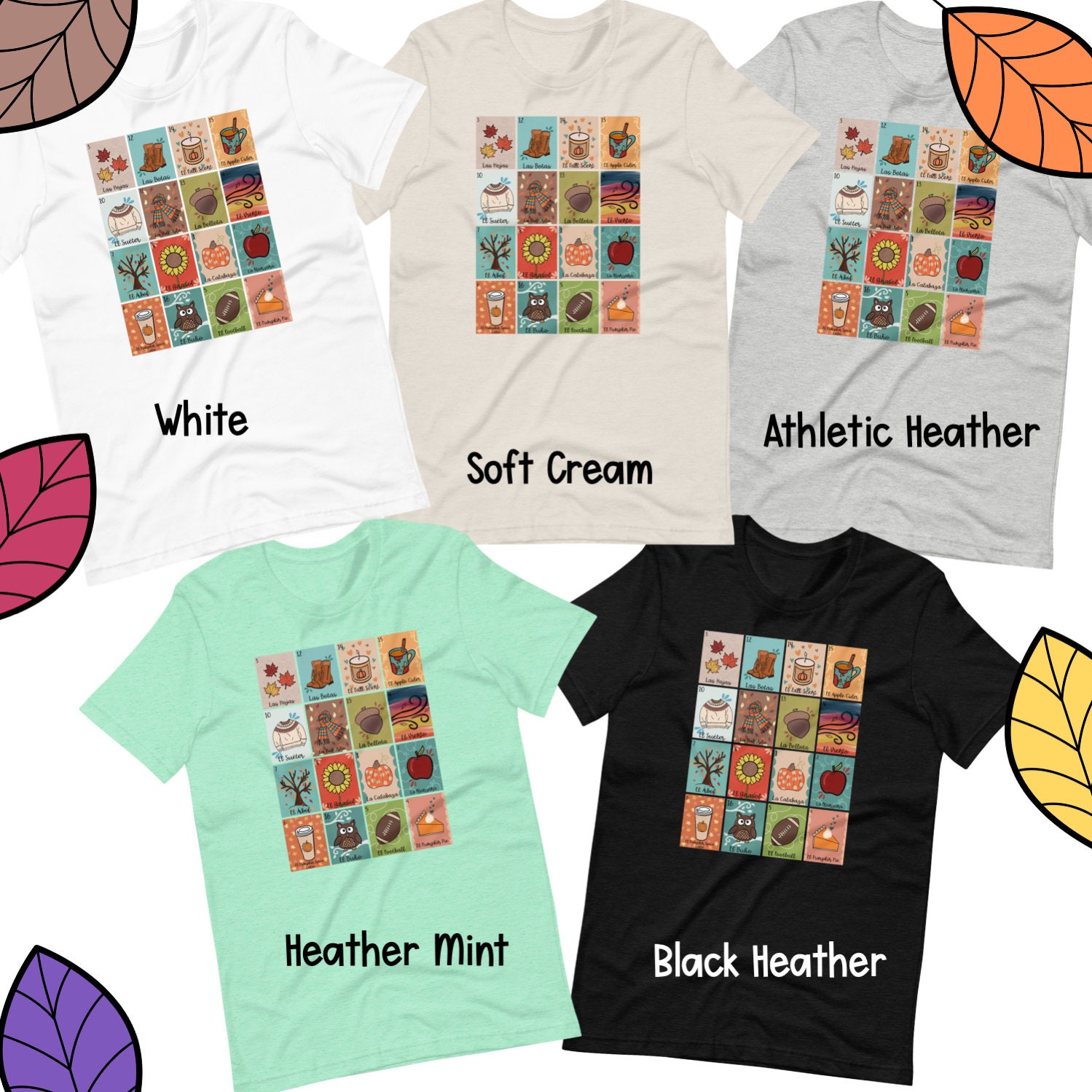 Fall Loteria Shirt Teacher Shirt Loteria Cards Bilingual | Etsy