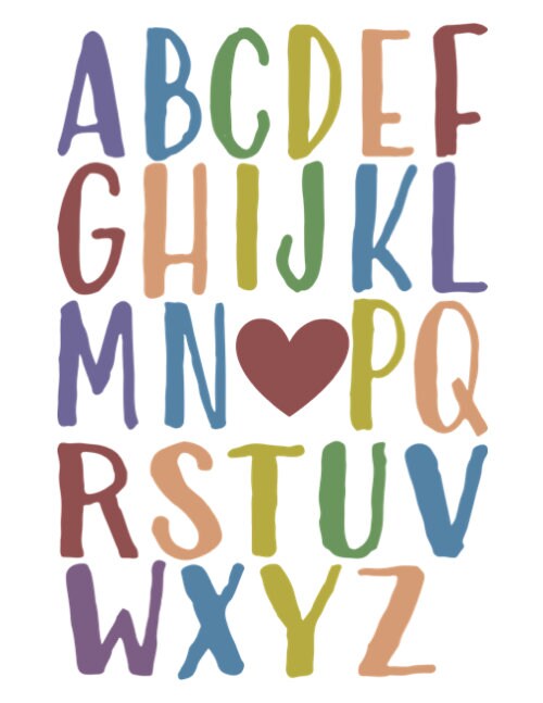Alphabet Print Printable Alphabet | Etsy