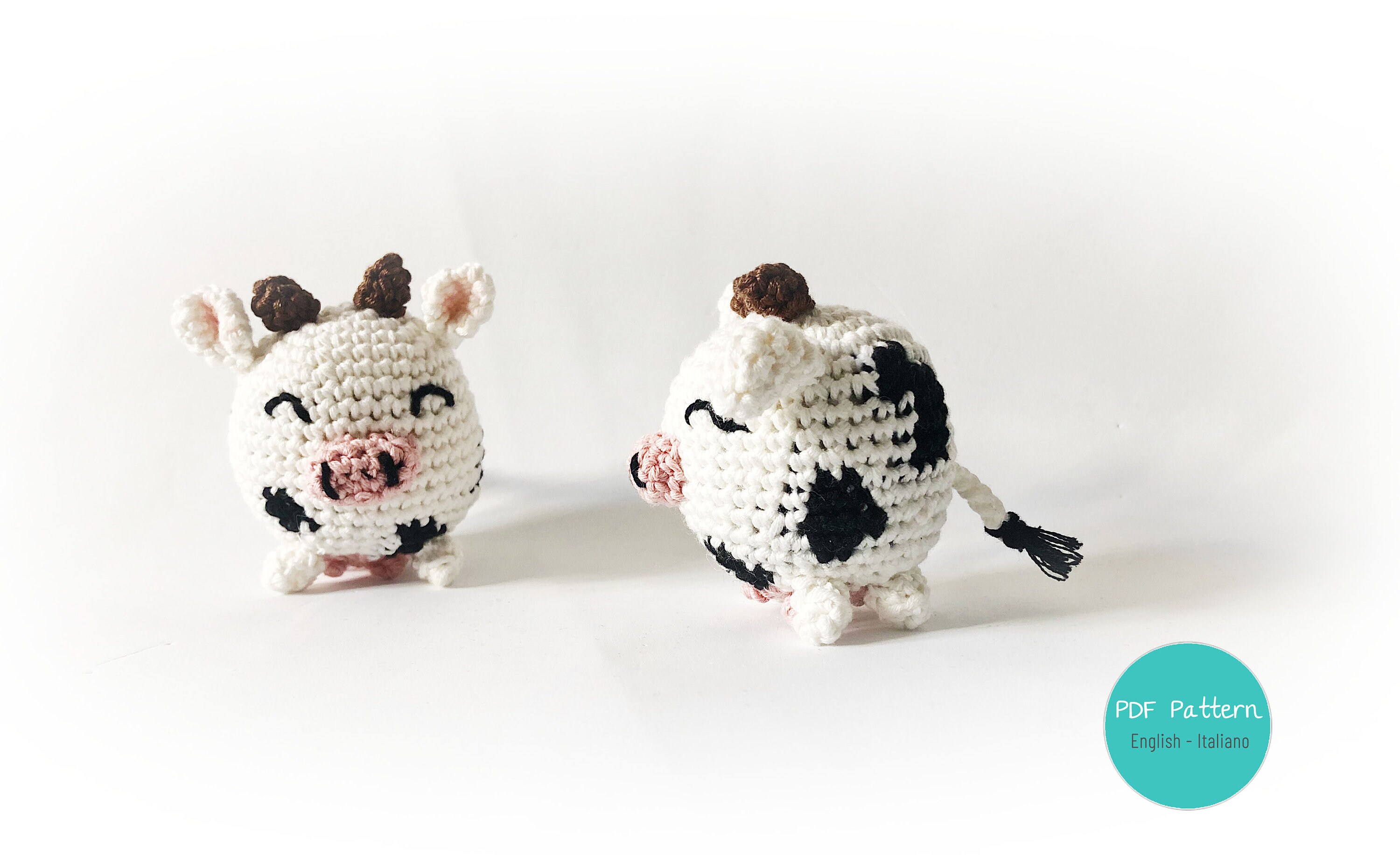 Gina the Mini Cow | Crochet PDF Pattern | Amigurumi Cow | Crochet Cow ...
