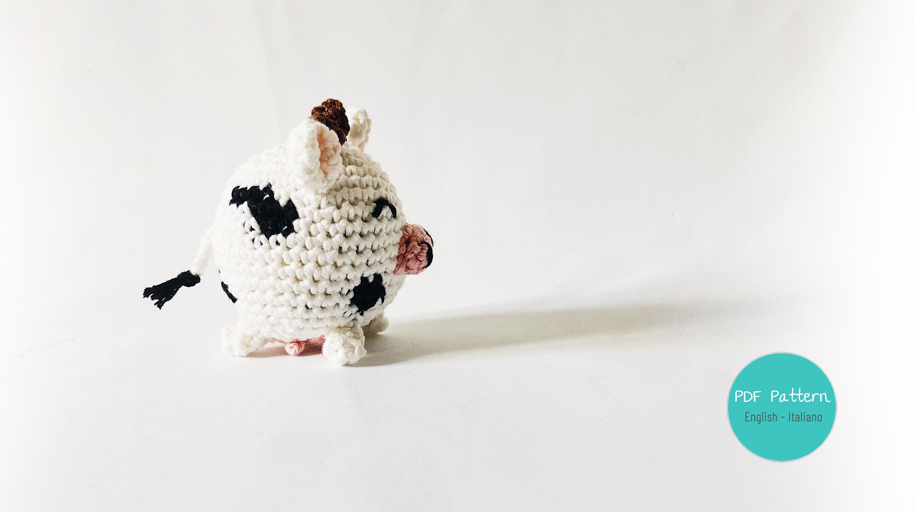 Gina the Mini Cow | Crochet PDF Pattern | Amigurumi Cow | Crochet Cow ...