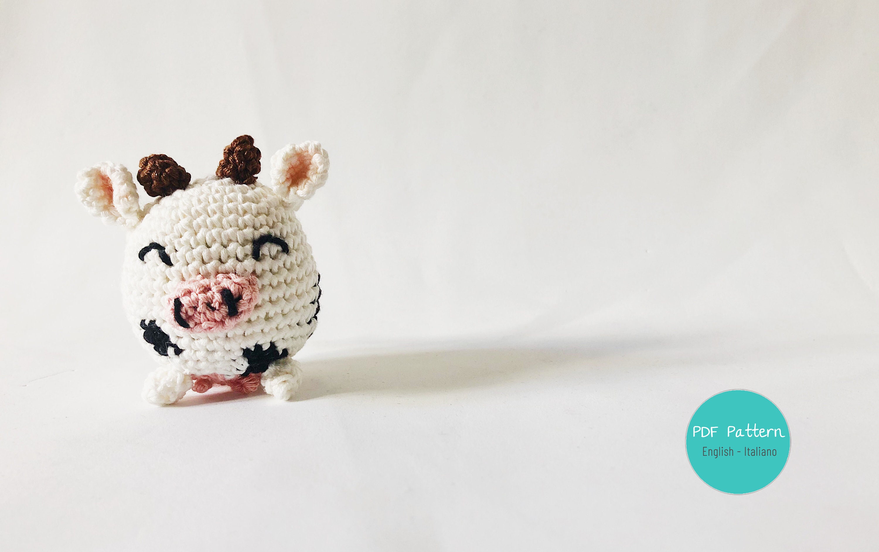 Gina the Mini Cow | Crochet PDF Pattern | Amigurumi Cow | Crochet Cow ...