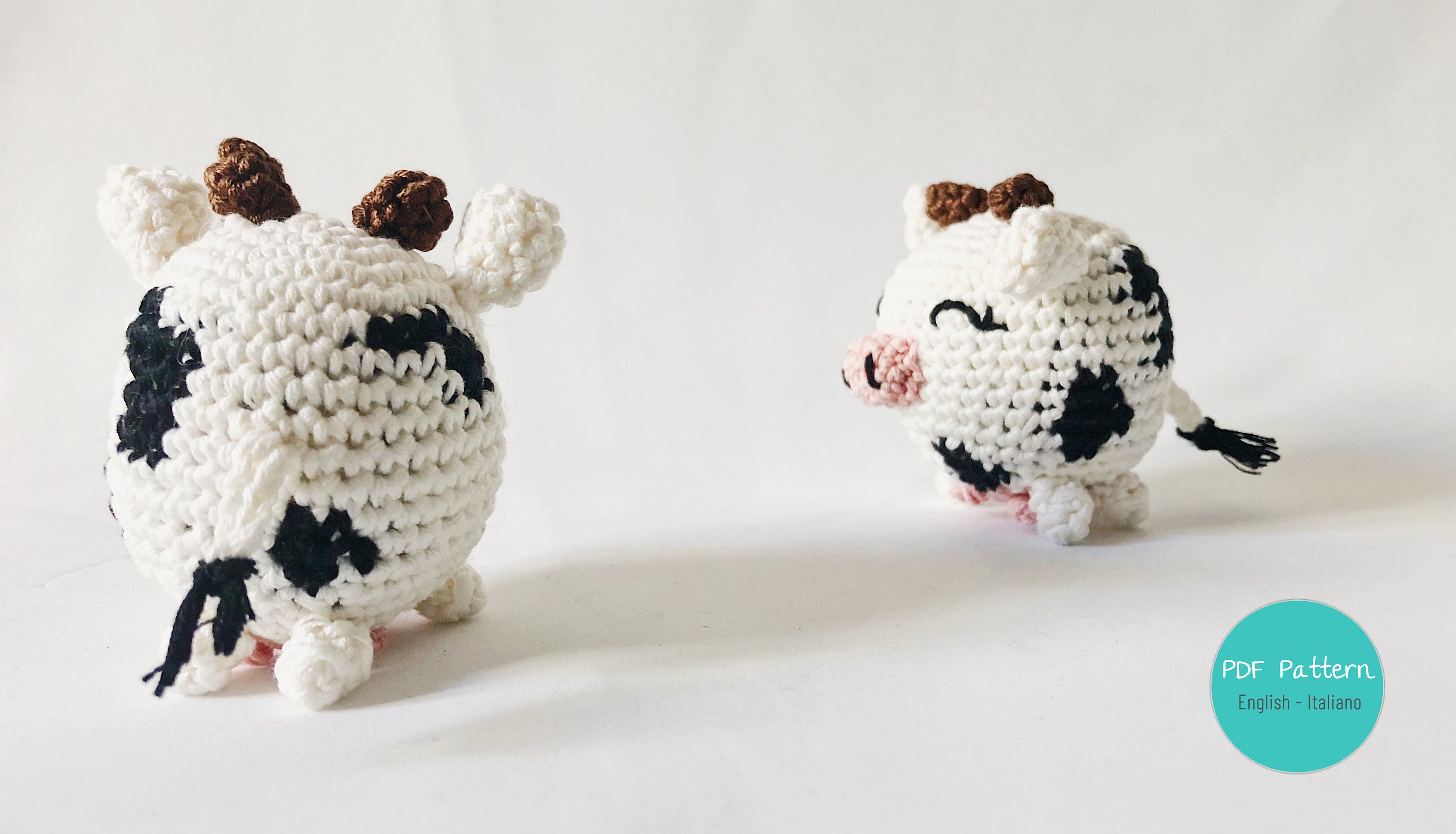 Gina the Mini Cow | Crochet PDF Pattern | Amigurumi Cow | Crochet Cow ...