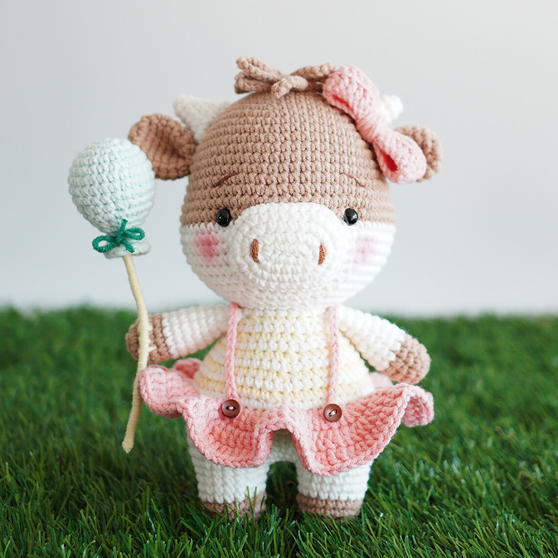 Happy Cow Pink Crochet Pattern/ Amigurumi Pattern - Etsy
