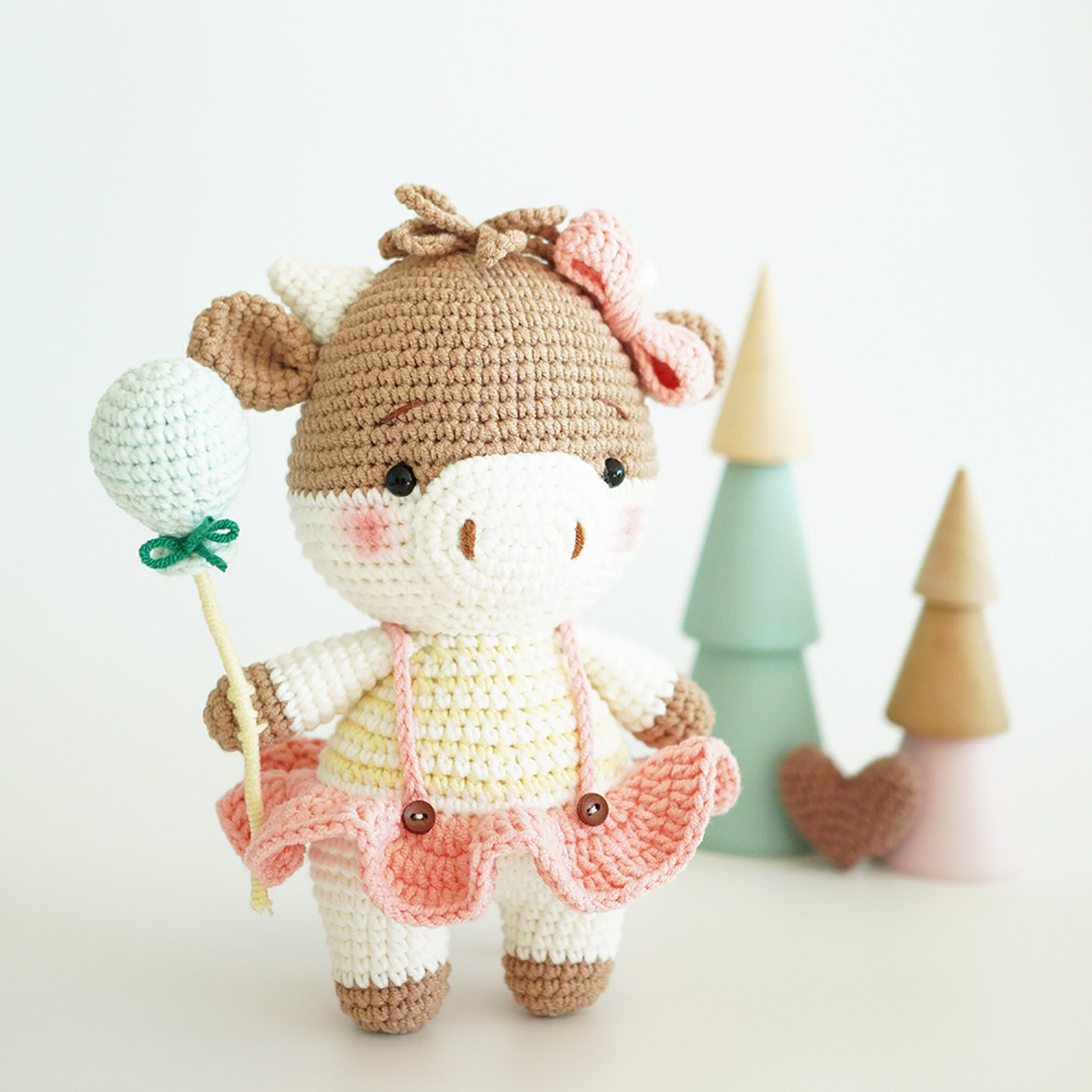 Happy Cow Pink Crochet Pattern/ Amigurumi Pattern - Etsy