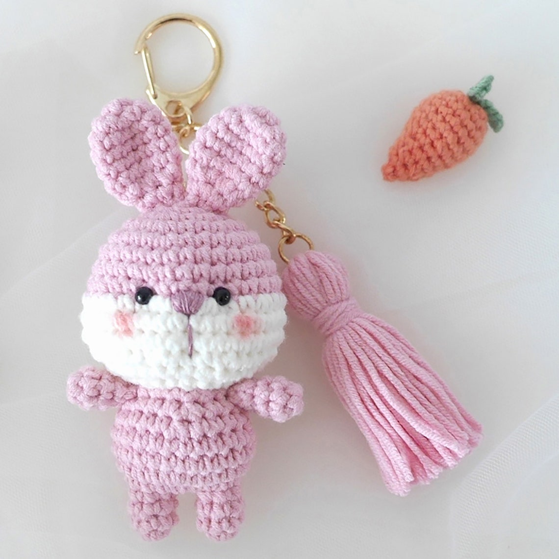 Rabbit Key Ring Crochet/ Amigurumi Pattern | Etsy