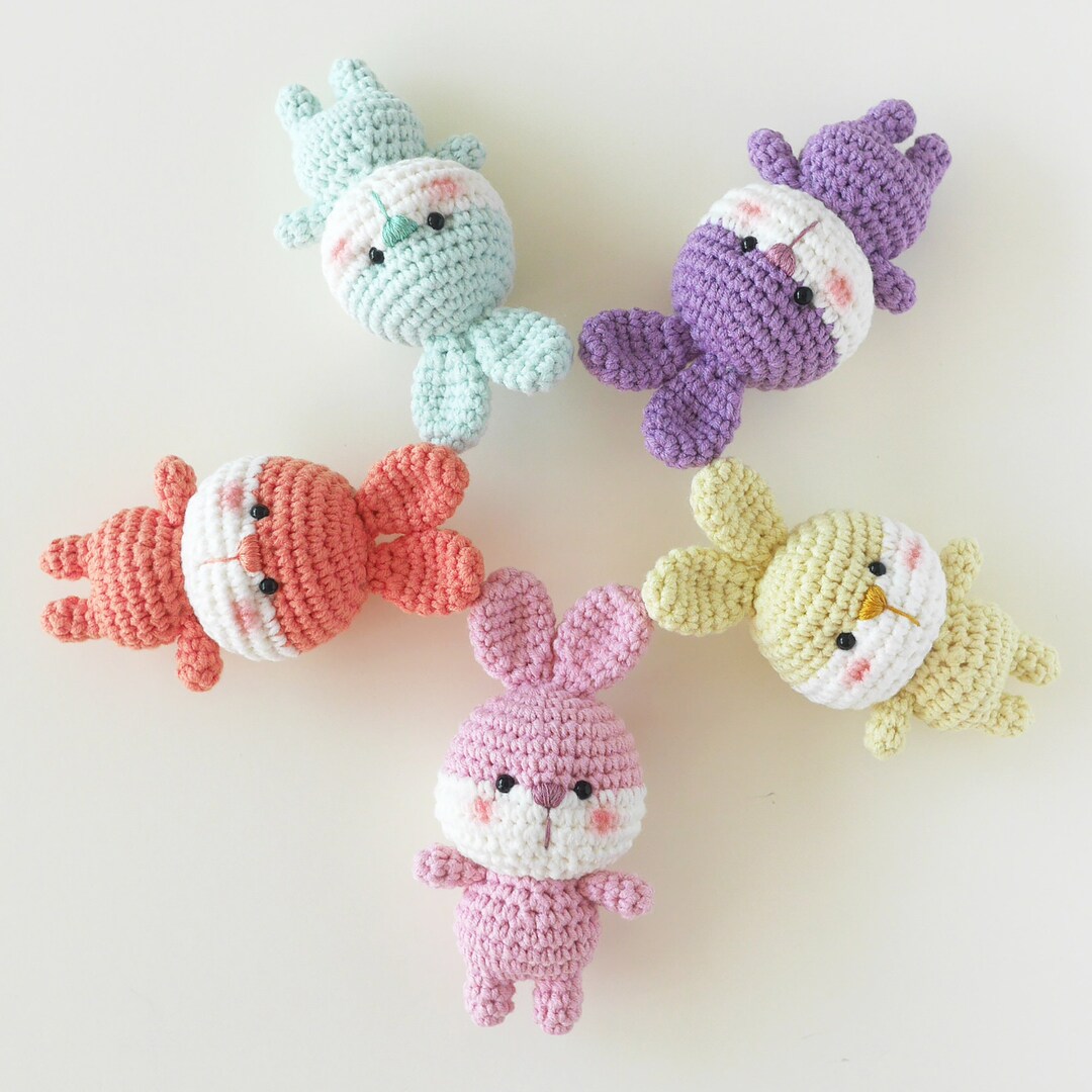 Rabbit Key Ring Crochet/ Amigurumi Pattern - Etsy