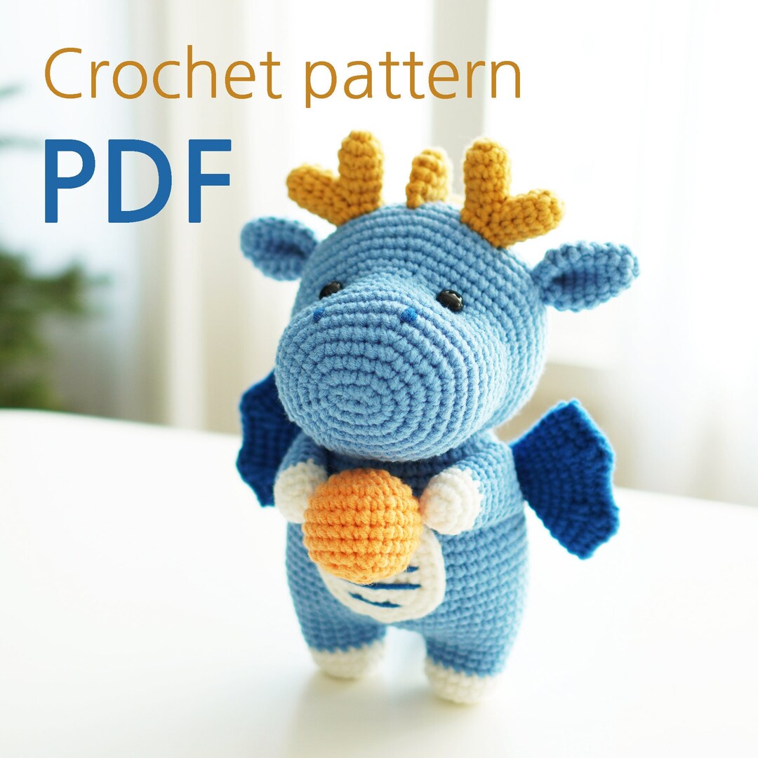 Blue Dragon / Amigurumi Pattern - Etsy