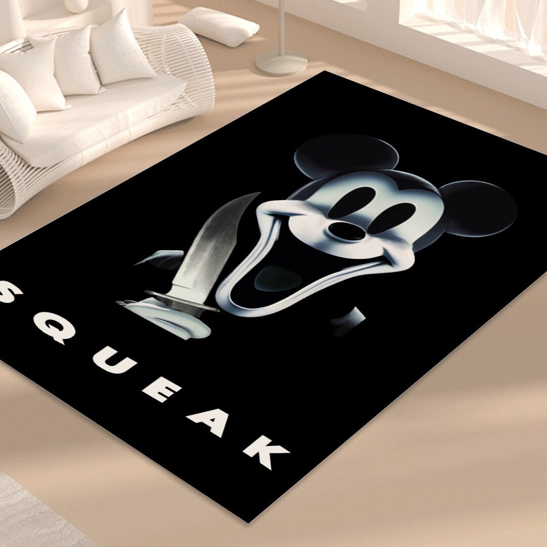Halloween Rug Squeak Mickey Ghostface Scream Rug Disney Horror Mashup ...
