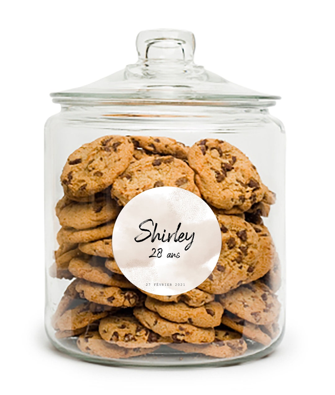 Round Sticker Personalized Label Personalized Candy Box - Etsy