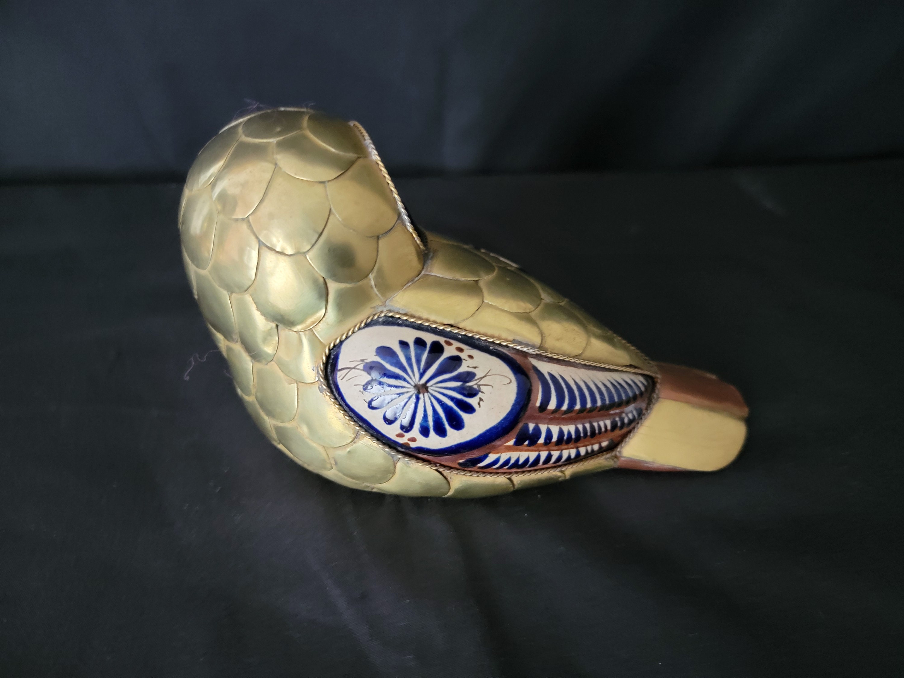 3 Vintage Ceramic and Brass Owls Table Sculpture in the Style - Etsy