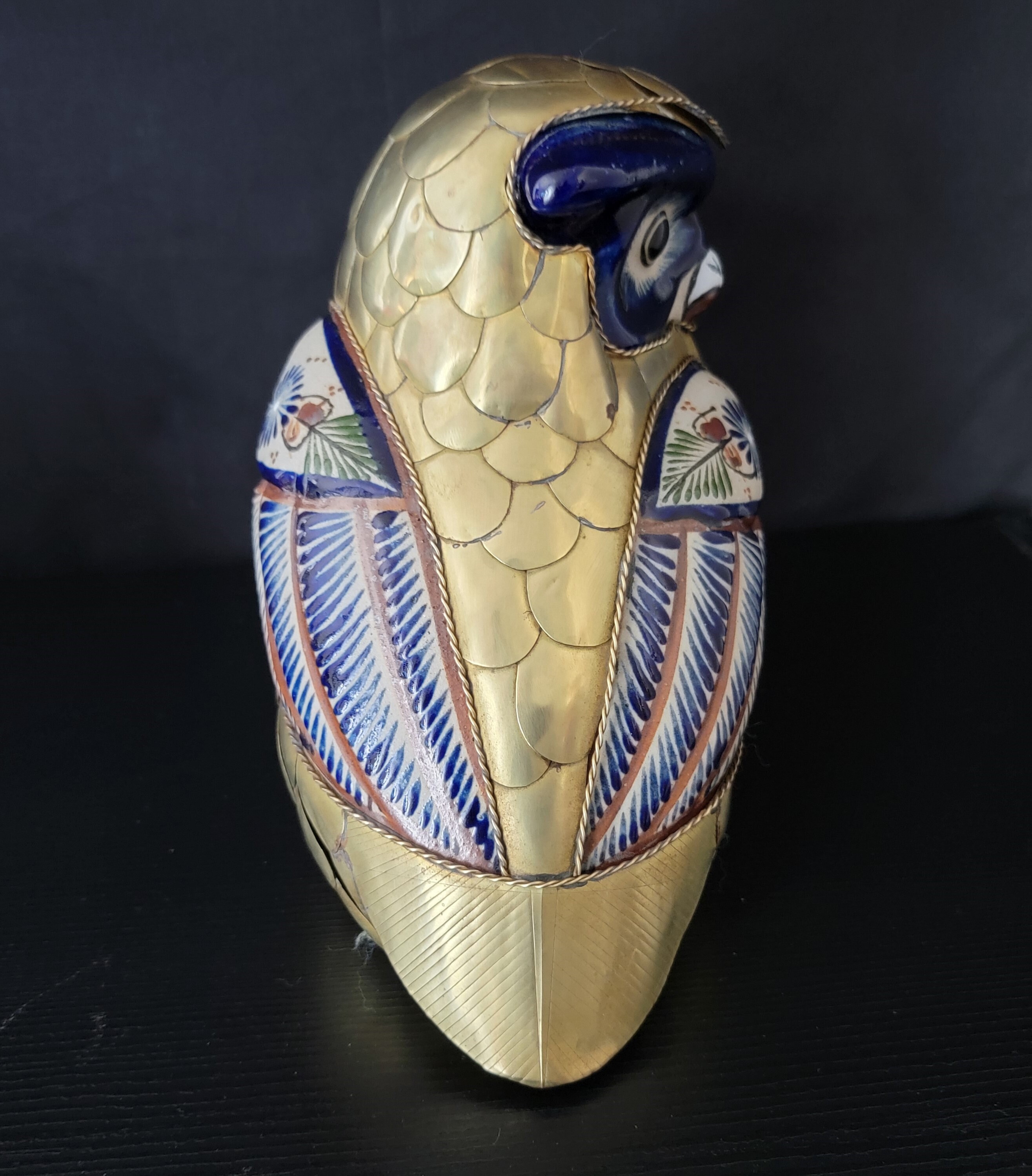 3 Vintage Ceramic and Brass Owls Table Sculpture in the Style - Etsy