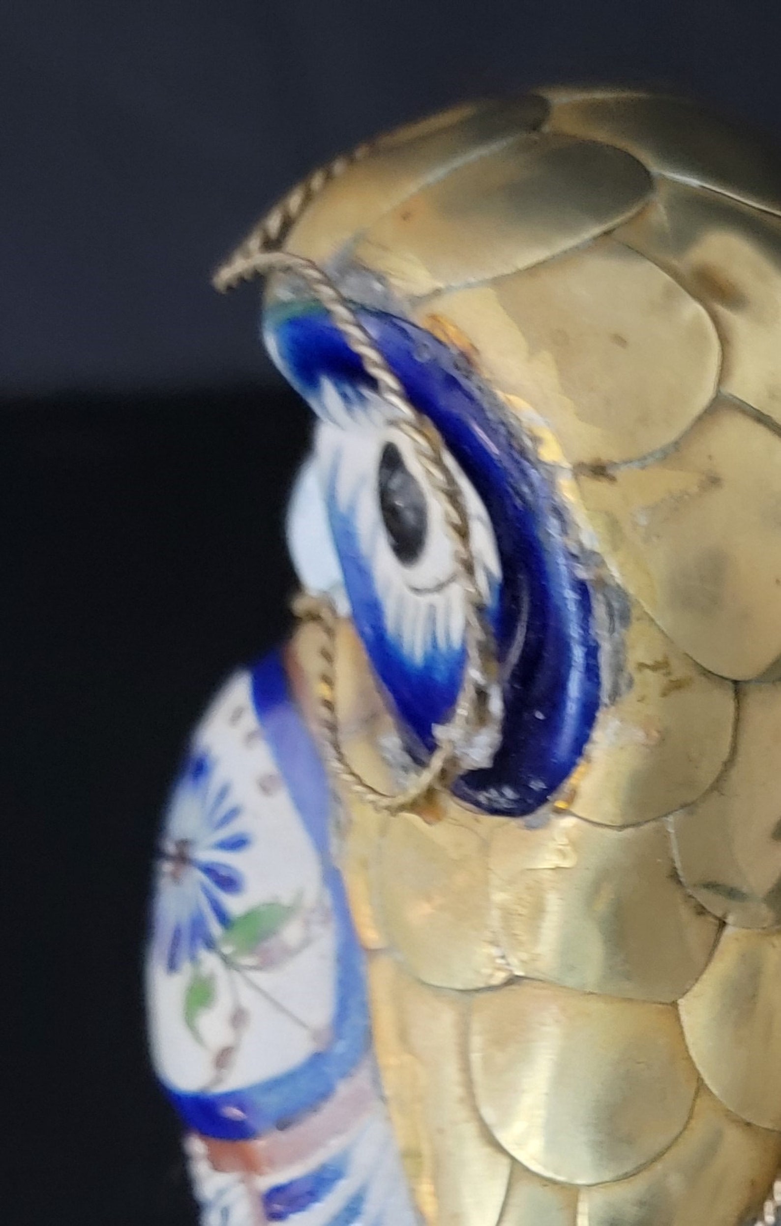 3 Vintage Ceramic and Brass Owls Table Sculpture in the Style - Etsy