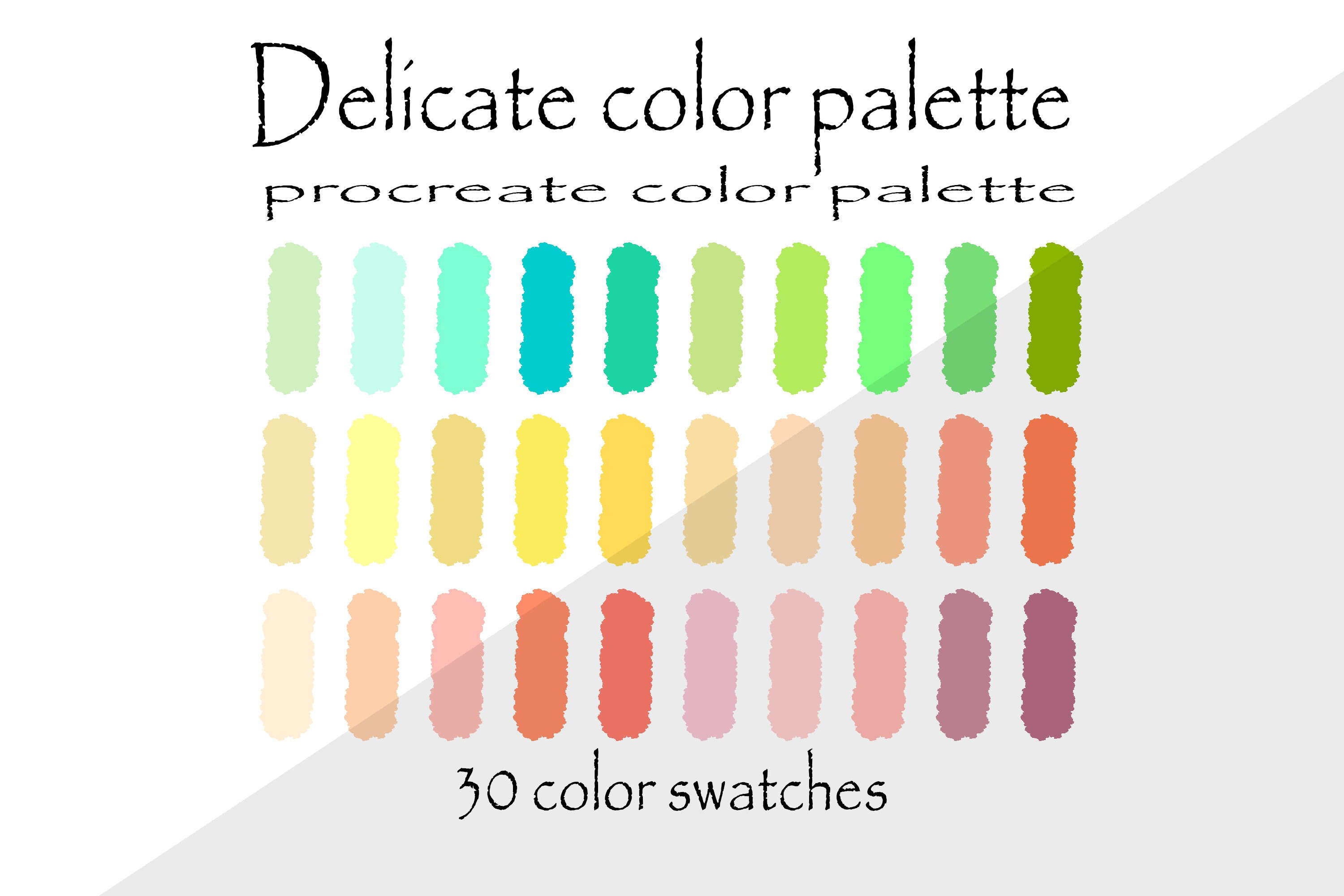 Delicate Procreate Color Palette Procreate Palette Swatches | Etsy