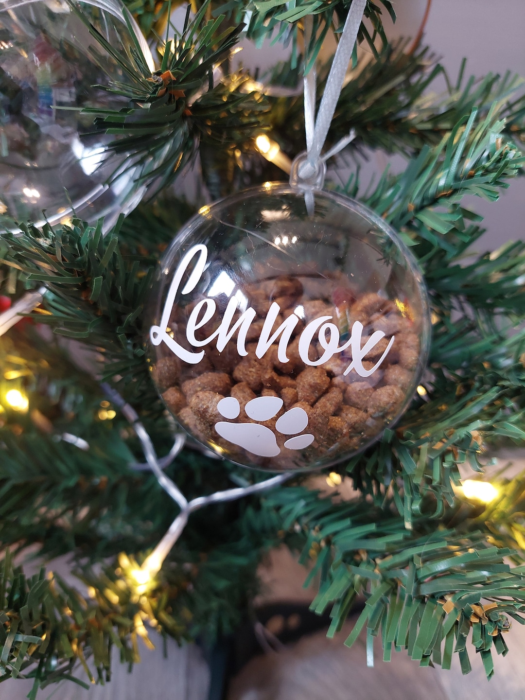 Fillable Dog Treat Dog Baubles, Clear Doggy Christmas Tree Hanging ...