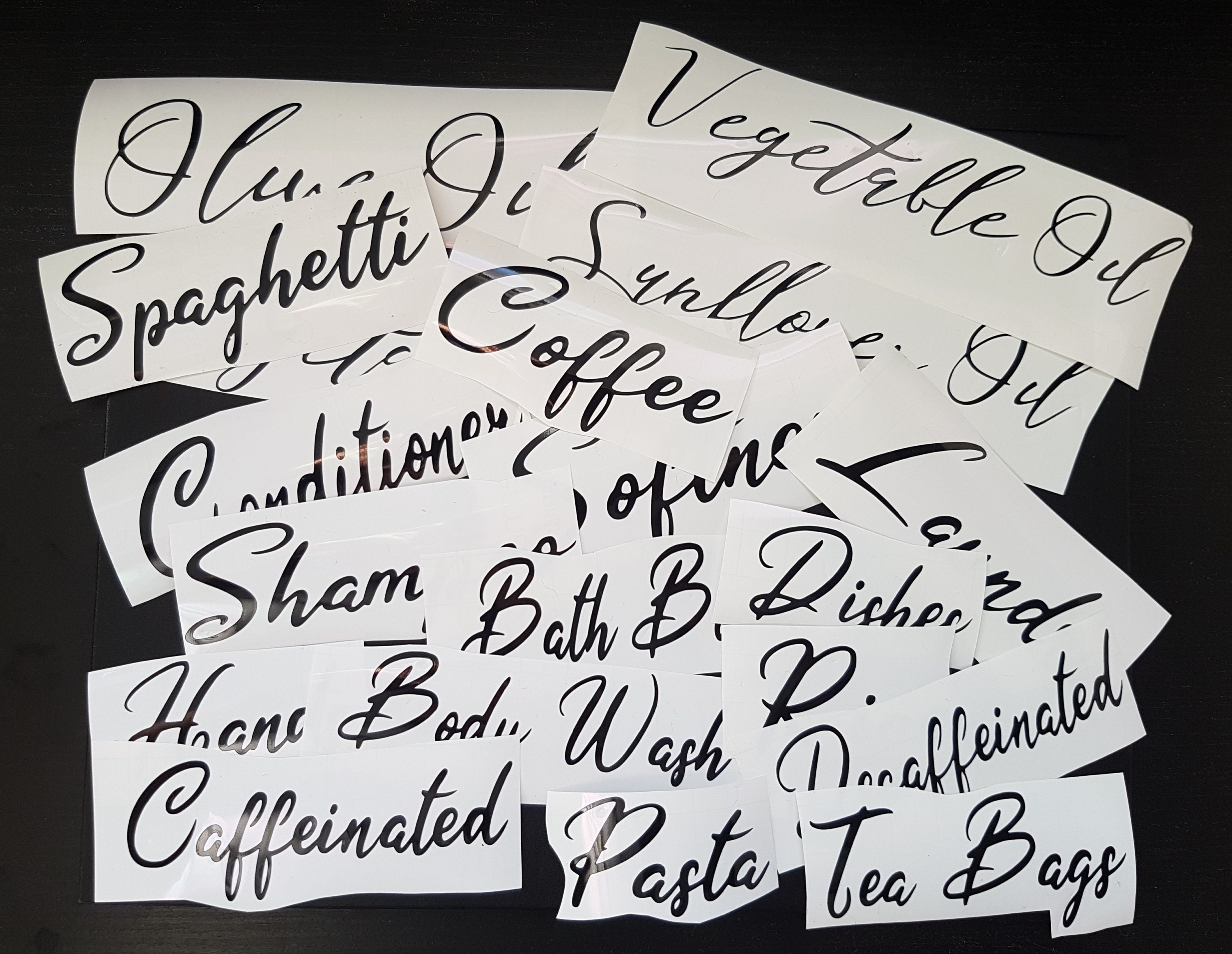 Personalised Decal Labels Kitchen Home Organisation Labels - Etsy