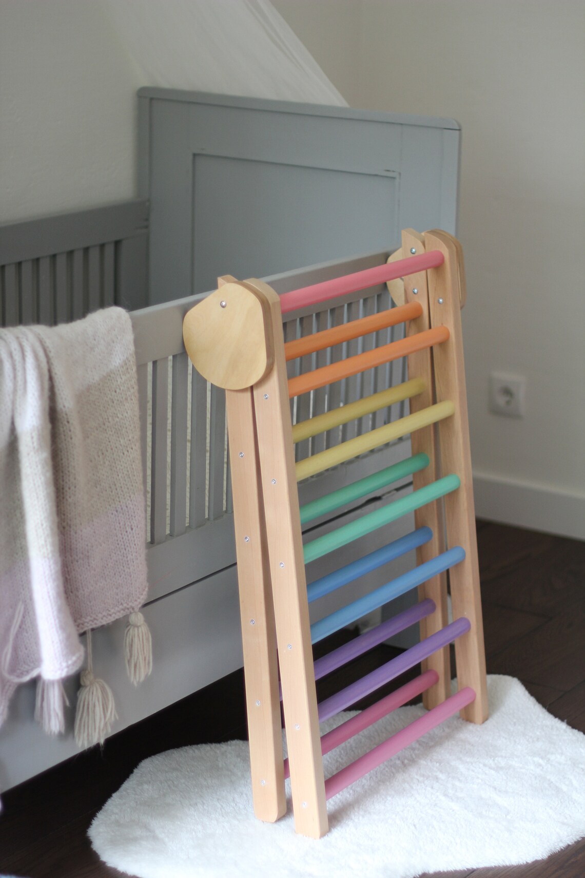 Pastel Rainbow Colors Foldable Climbing Triangle Montessori - Etsy