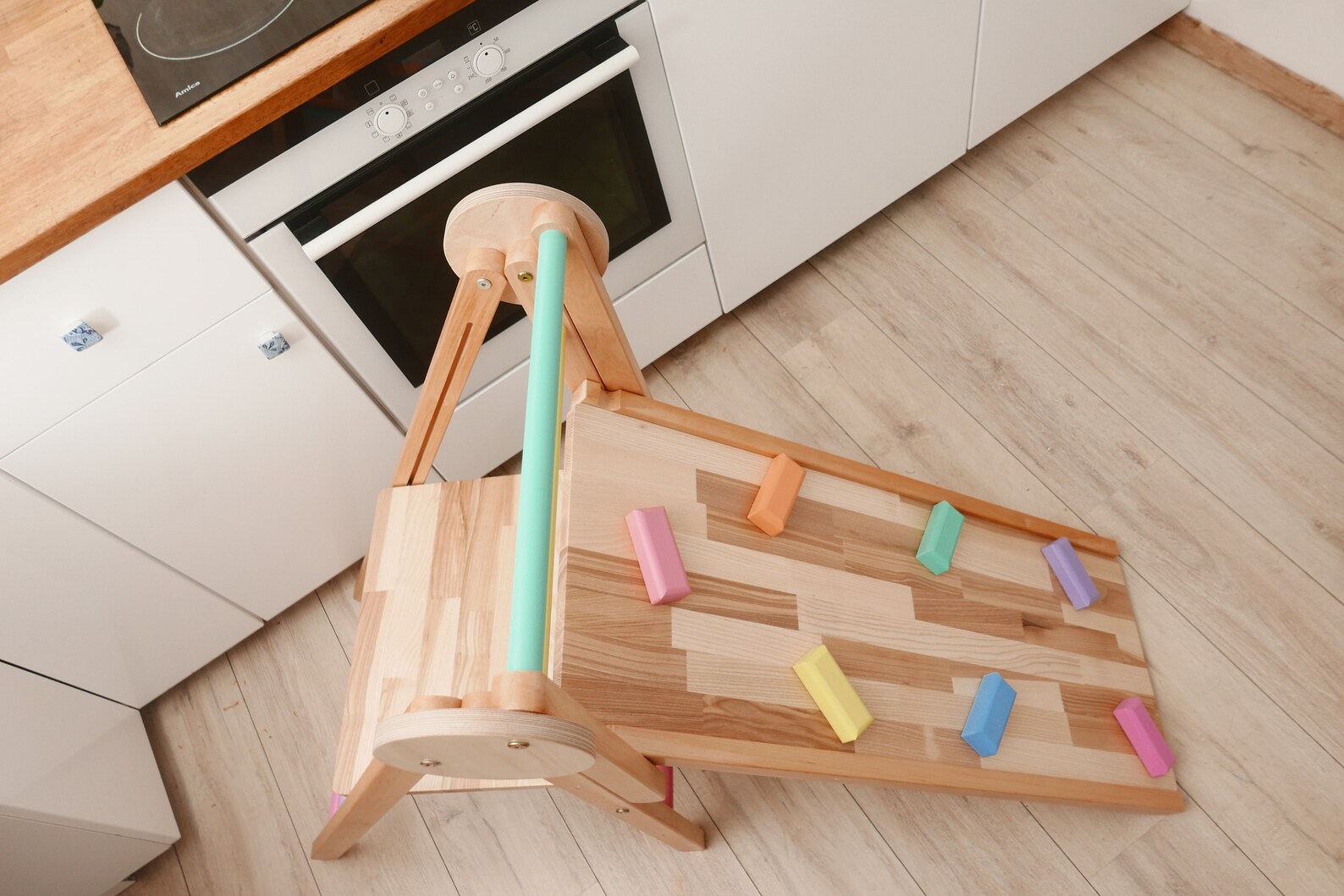 Foldable Montessori Tower With Double Side Slide and Climbing - Etsy