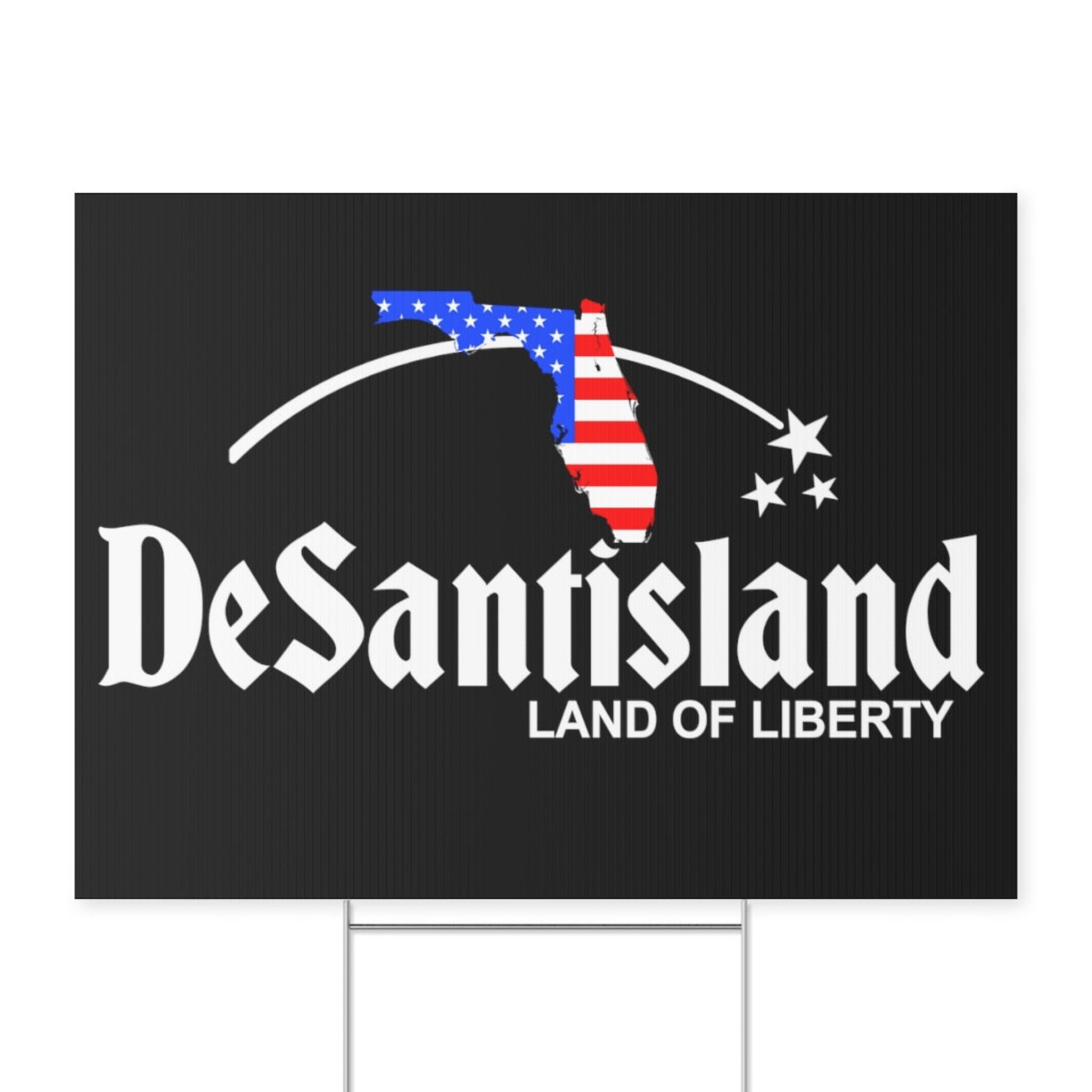 Desantisland Yard Sign, Ron Desantis Florida Land of Liberty Yard Sign ...