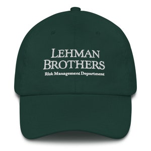 Lehman Brothers Hat, Risk Management Department 2008 Embroidered Cap - Etsy