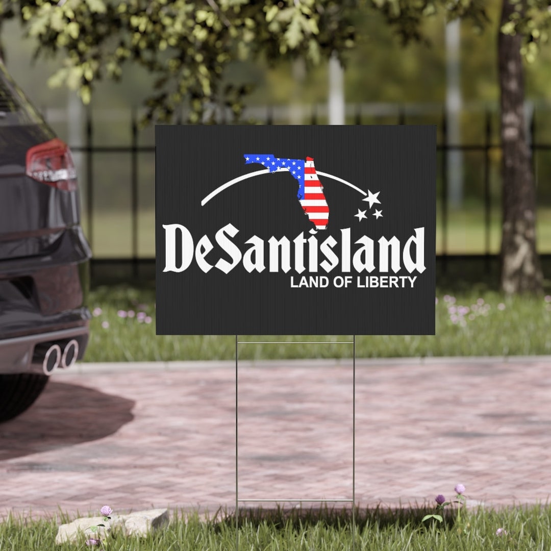 Desantisland Yard Sign, Ron Desantis Florida Land of Liberty Yard Sign ...