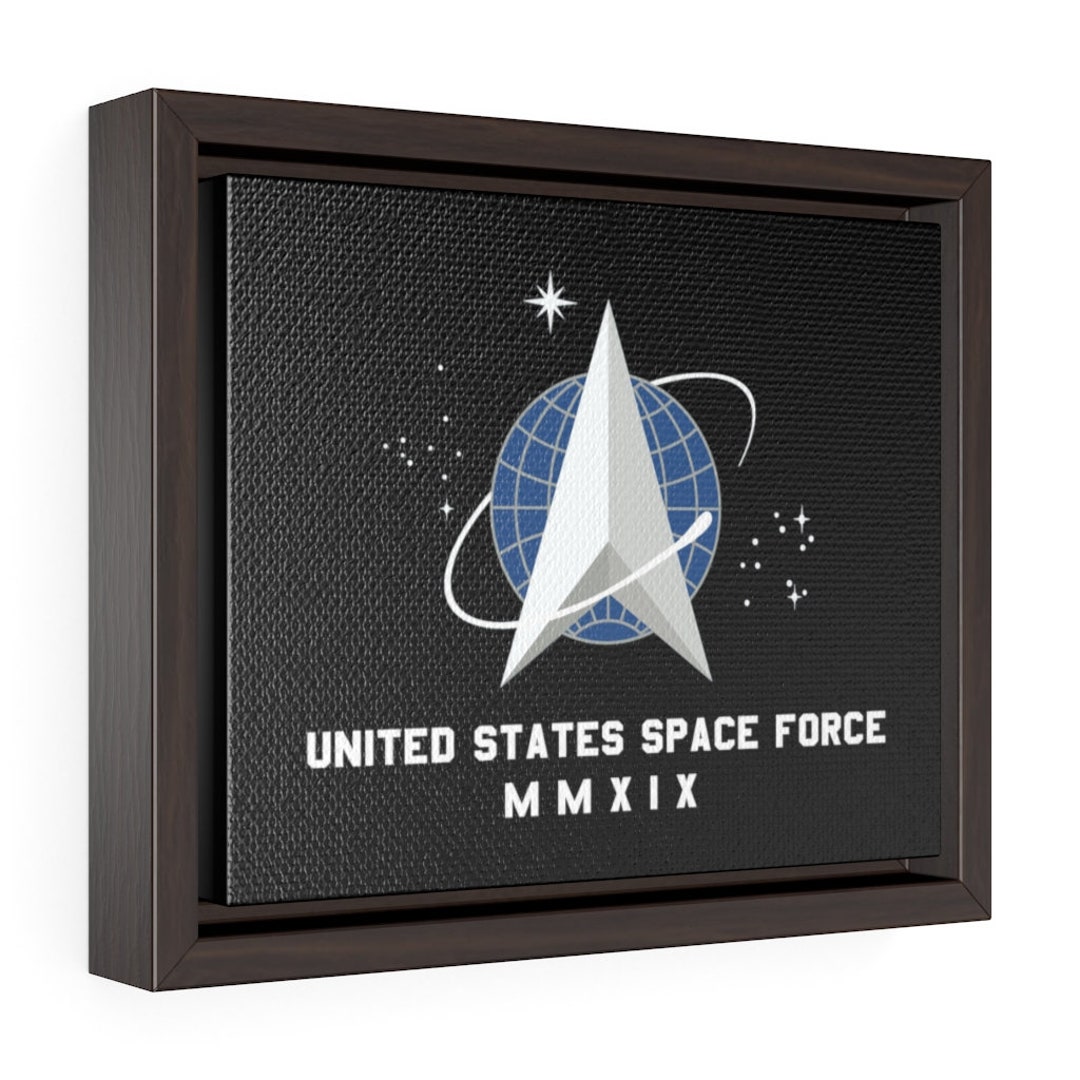 Space Force Posters, United States Space Force Logo Home Framed Canvas ...