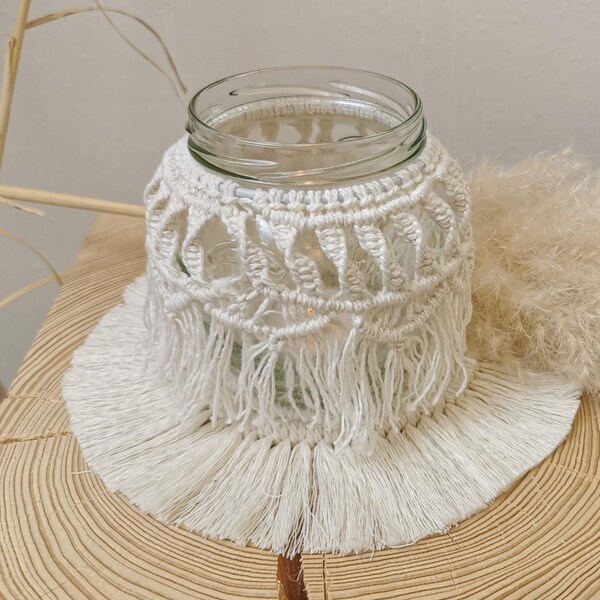 Macrame Candle Holder - Etsy