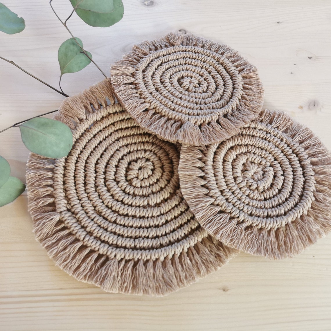 Boho Macrame Coaster, Macrame Coaster, Gift for New Home - Etsy