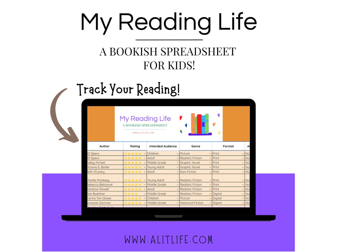 My Reading Life: A KIDS Bookish Spreadsheet Google Sheets Digital ...