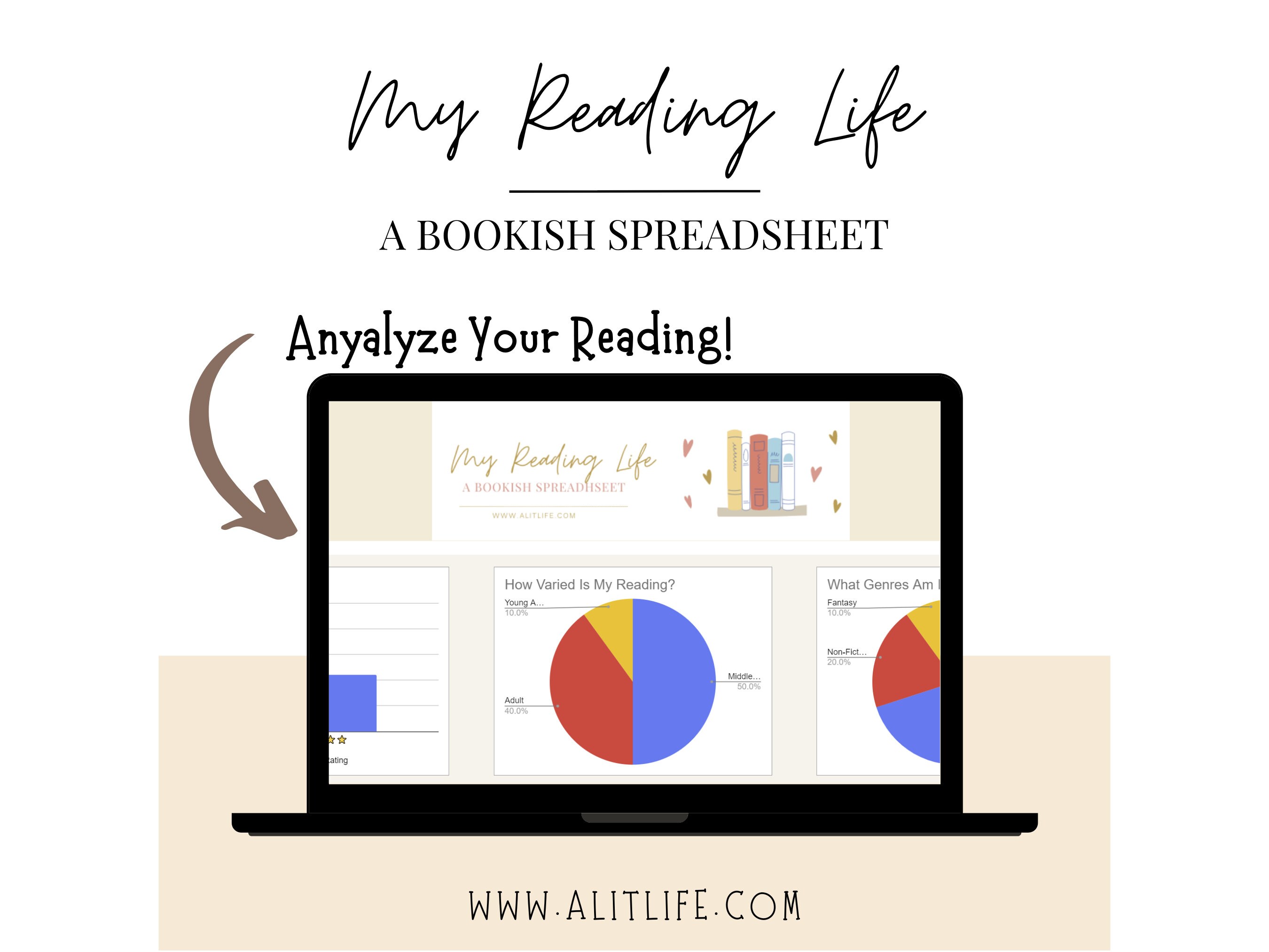 My Reading Life: A Bookish Spreadsheet TAN Google Sheets Digital ...